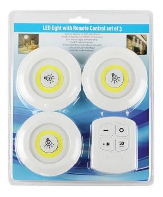 Set de luces led con control remoto (3 piezas) – Importadora Tecnotrade